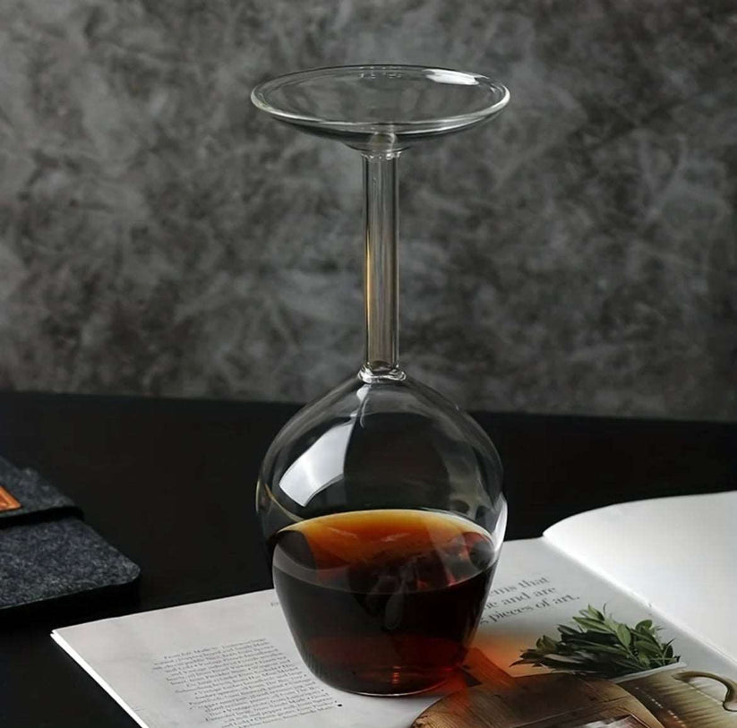 Inverted Upside Down Wine Glass | Gifts for Wine Lovers