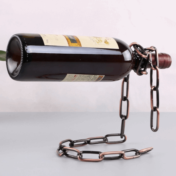 Iron Chain Wine Bottle Stand | Gifts for Wine Lovers